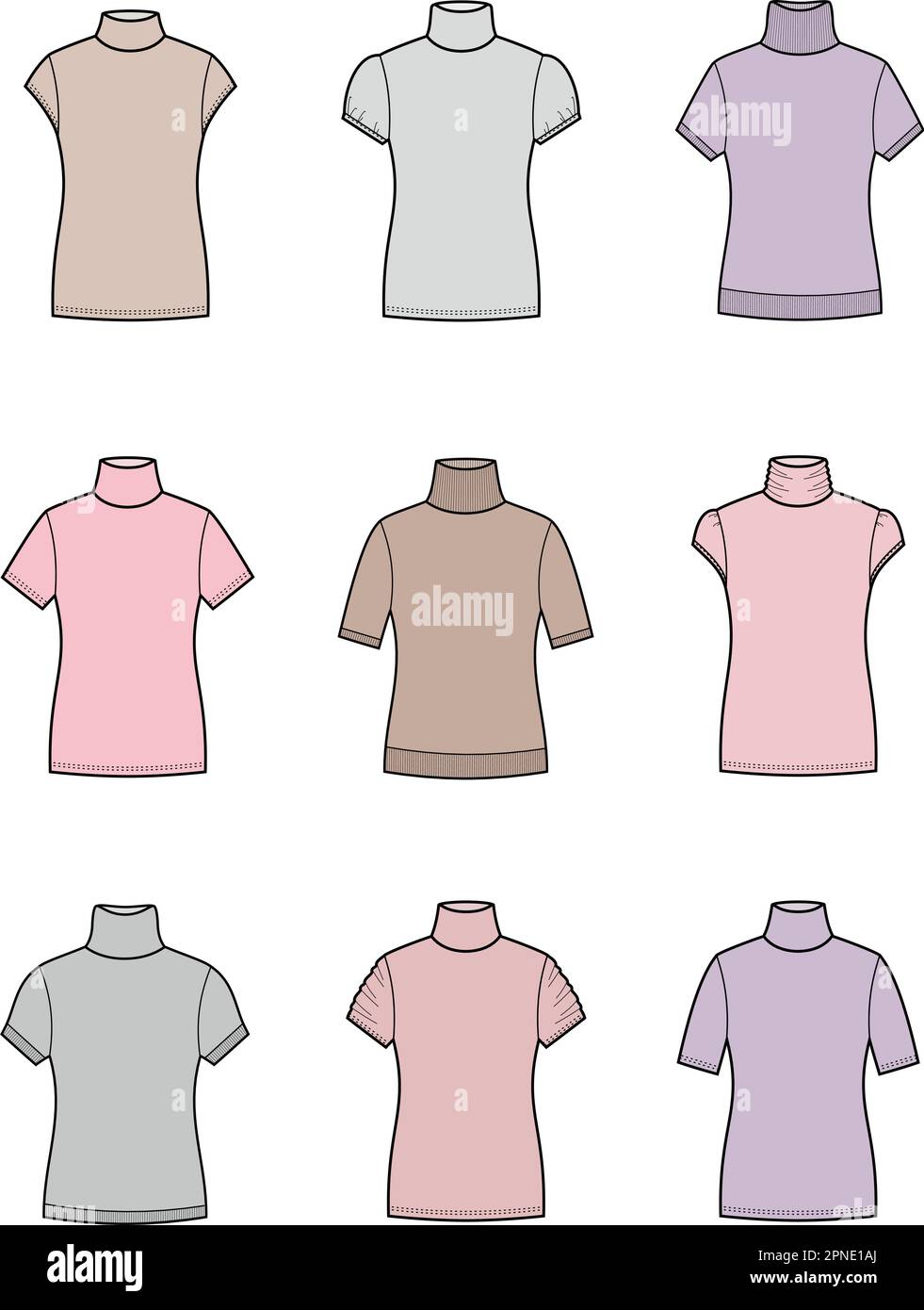 Turtleneck sweater drawing Stock Vector Images - Alamy