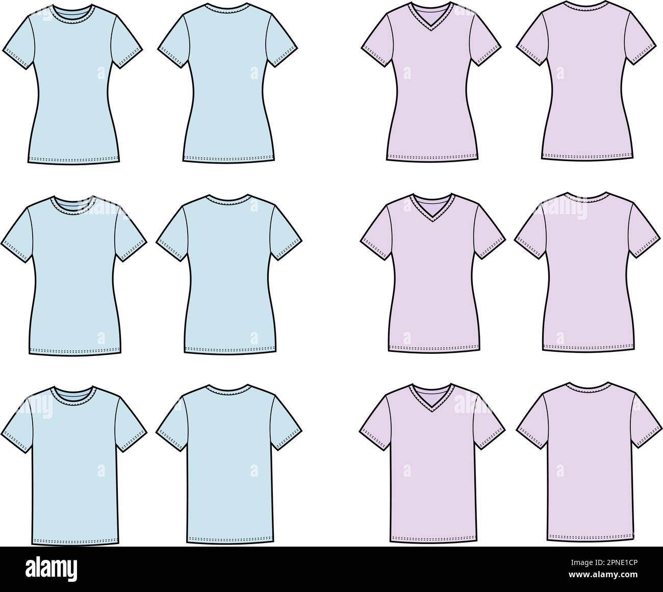 Short sleeved top, fashion, women Stock Vector Images - Alamy