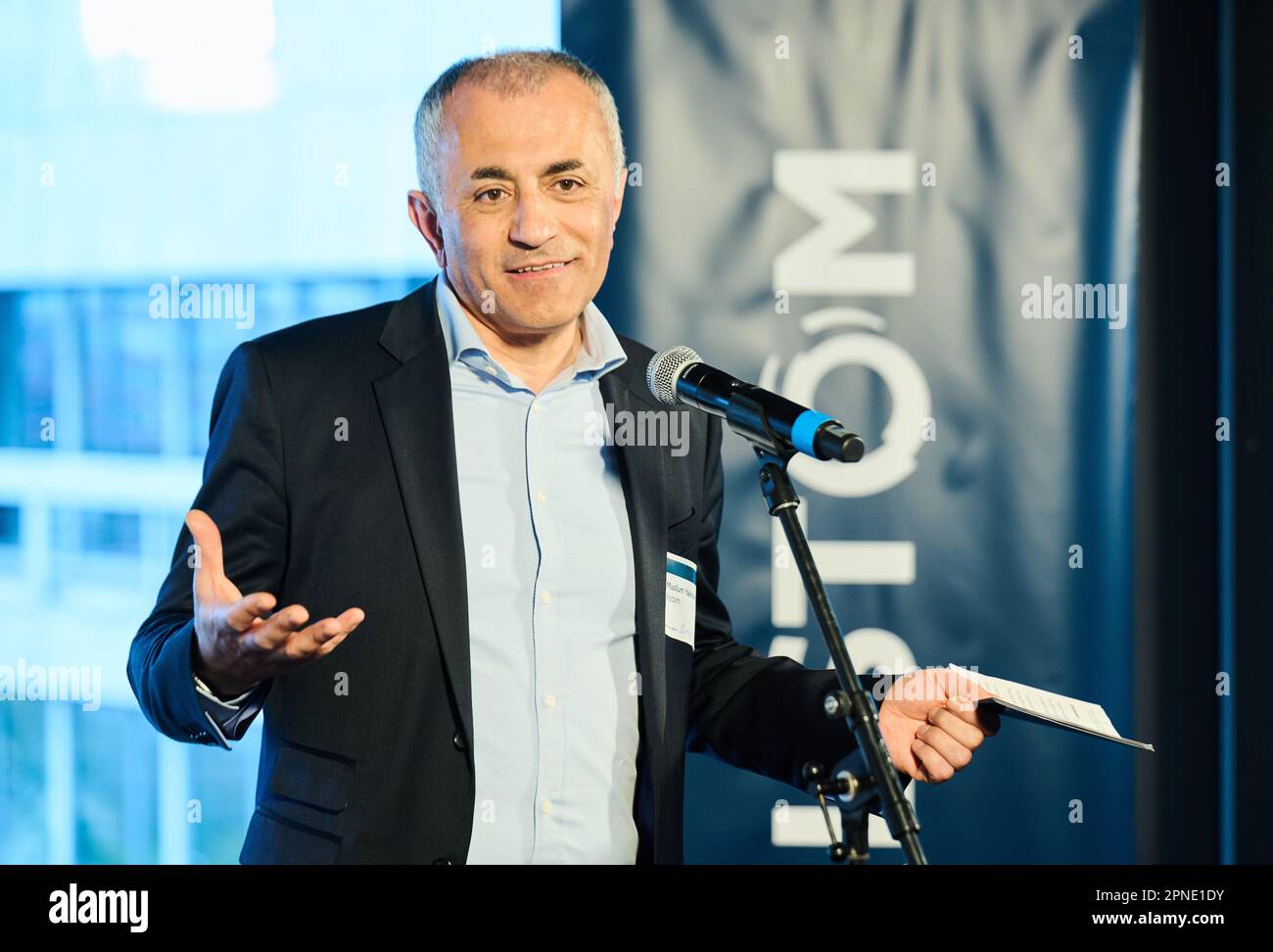 Berlin, Germany. 18th Apr, 2023. Müslüm Yakisan, President of Alstom's ...