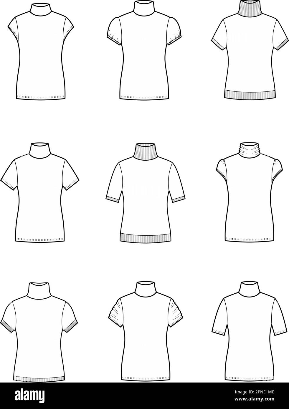 Turtleneck sweater drawing Stock Vector Images - Alamy