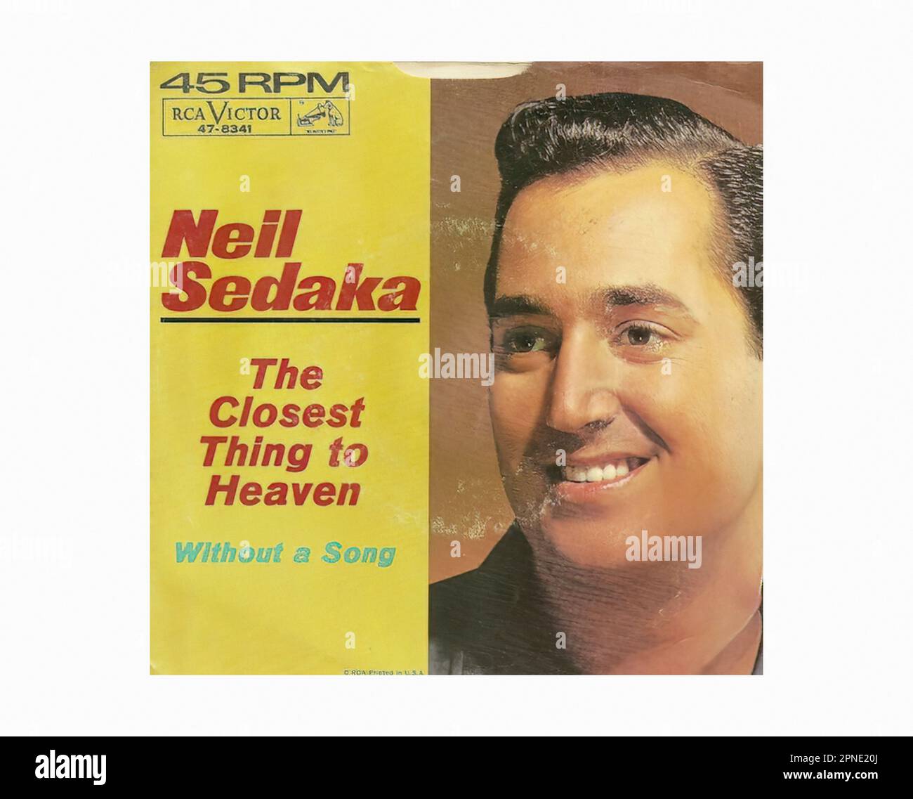 1964 - Neil Sedaka A - Vintage 45 R.P.M Music Vinyl Record Stock Photo ...