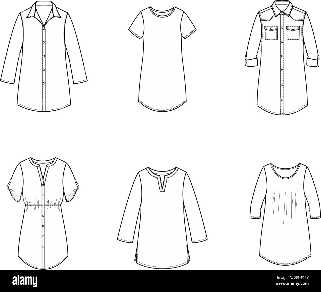 Technical fashion drawing top hi-res stock photography and images - Alamy