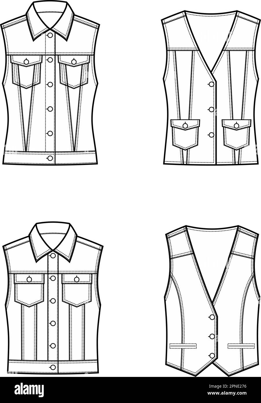 Vector fashion illustration womens Black and White Stock Photos ...