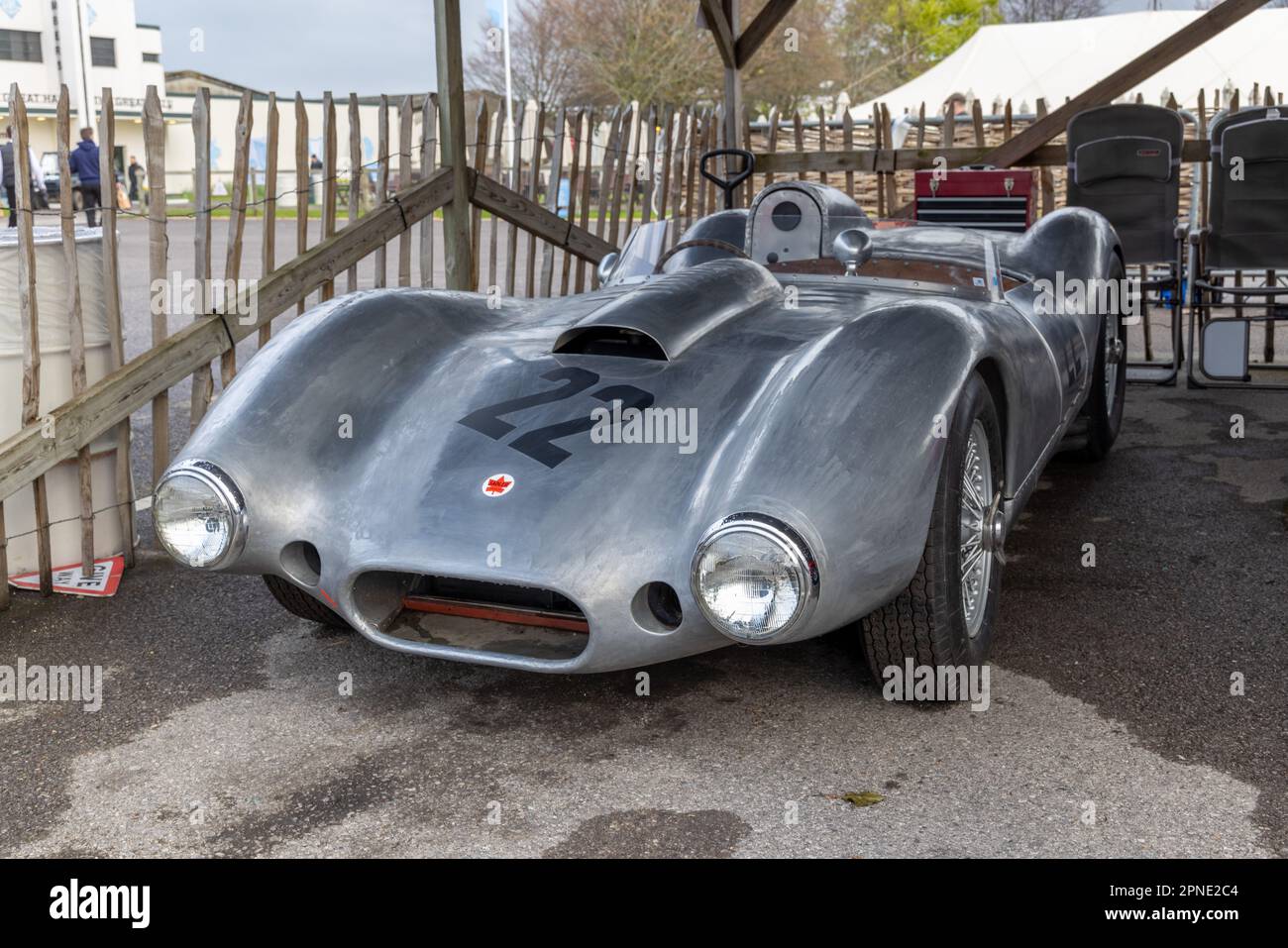 Race cars in the paddock at the goodwood members meeting 80 hi-res ...