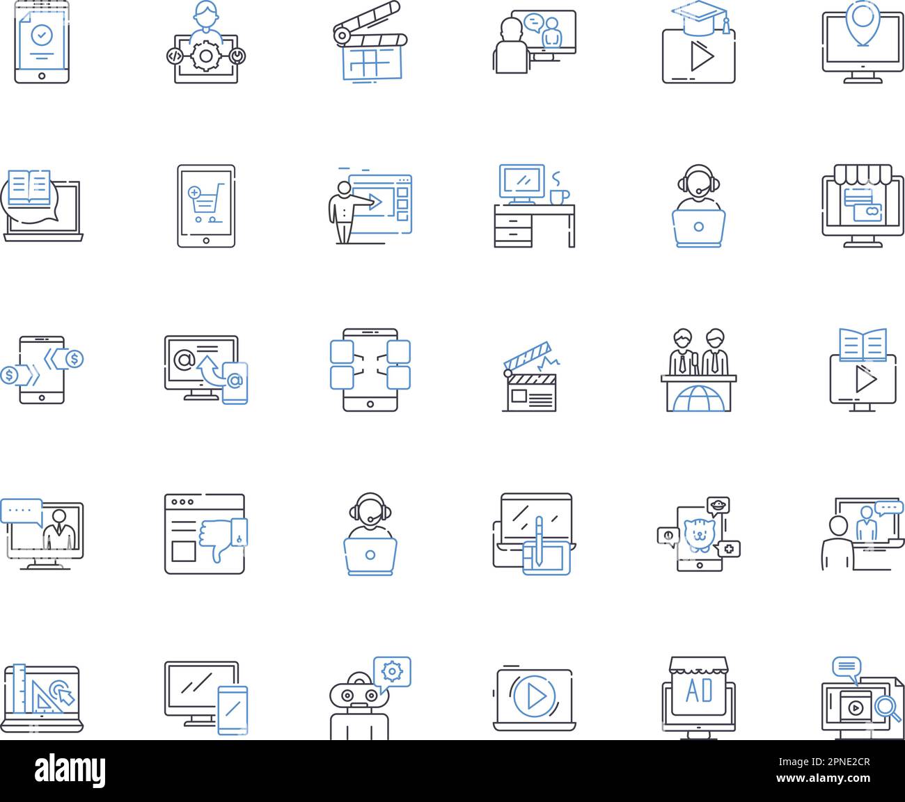 Marketing firm line icons collection. Strategy, Branding, Advertising ... Marketing firm line icons collection. Strategy, Branding, Advertising ...
