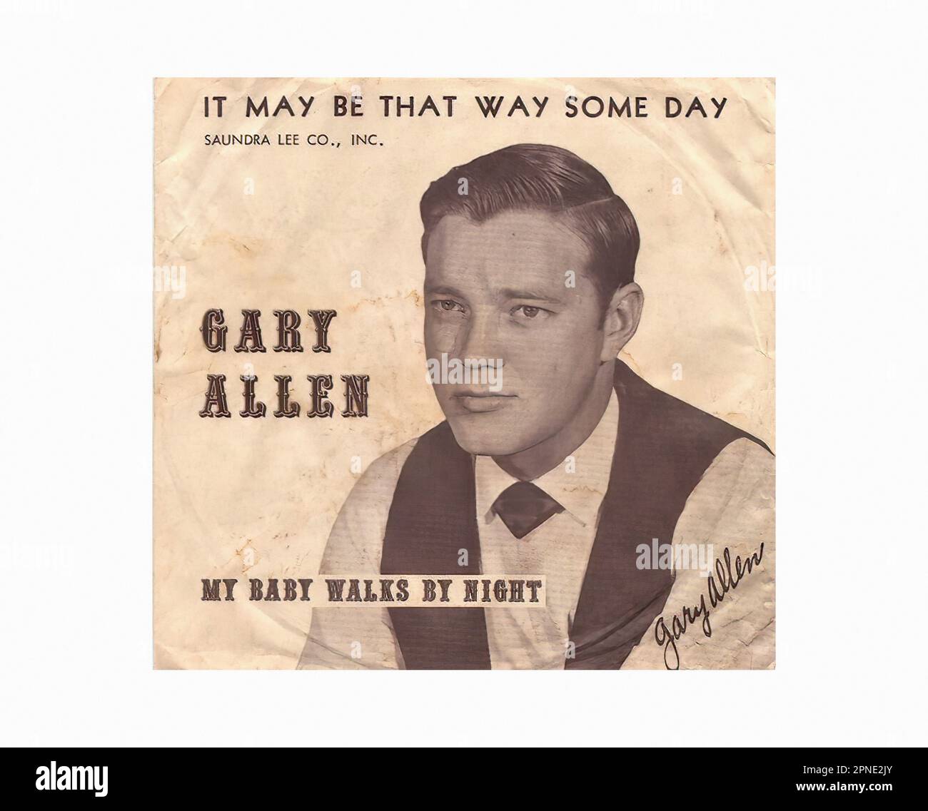 Allen Gary - 1966 A - Vintage 45 R.P.M Music Vinyl Record Stock Photo ...