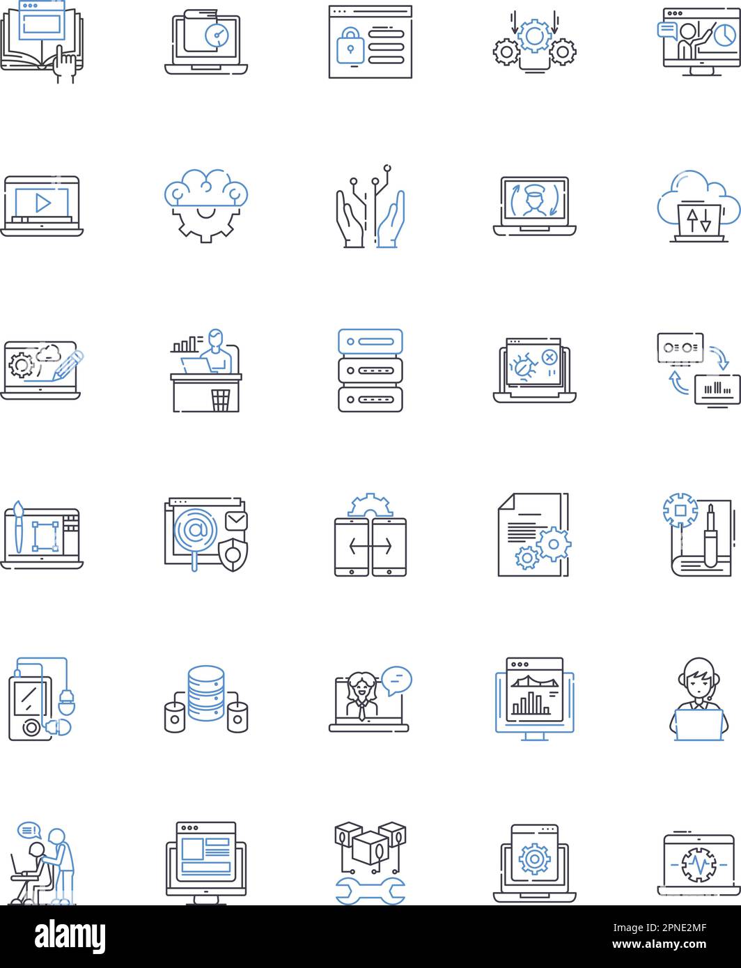 Platform line icons collection. Integration, Accessibility ... Platform line icons collection. Integration, Accessibility ...
