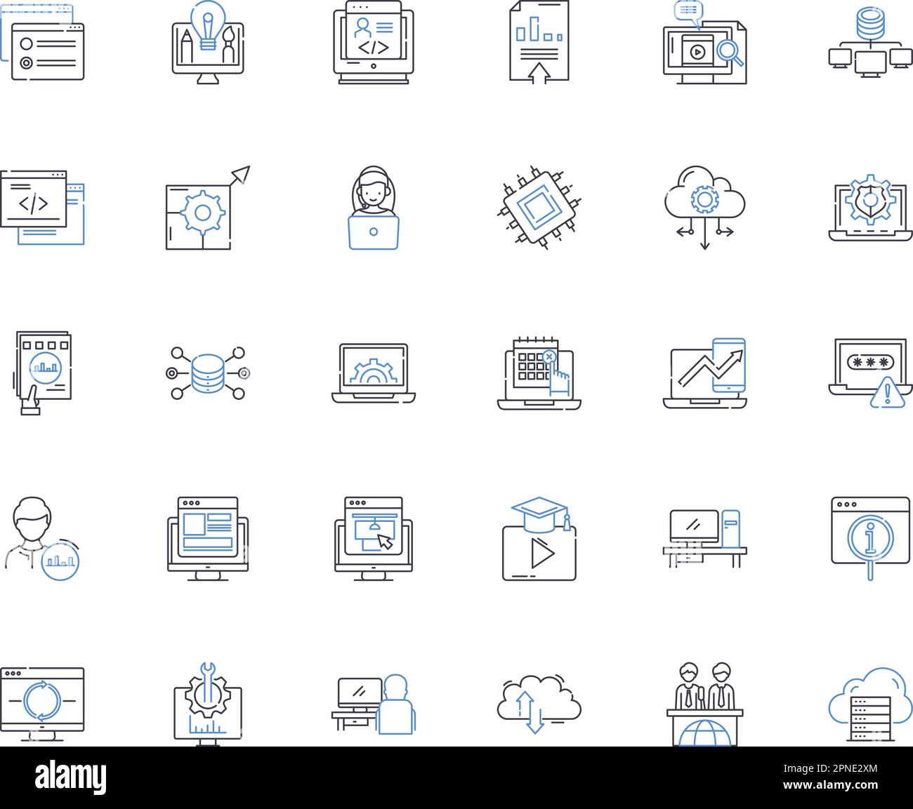 Cyber commerce line icons collection. E-commerce, Online shopping ...