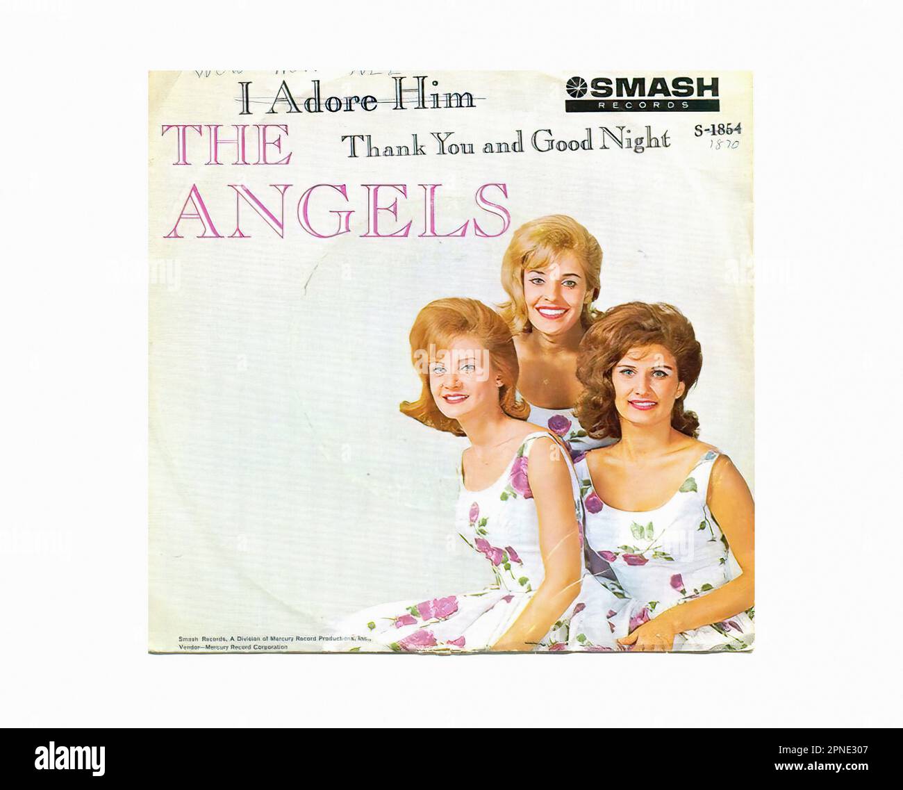 Angels - 1963 10 A - Vintage 45 R.P.M Music Vinyl Record Stock Photo ...