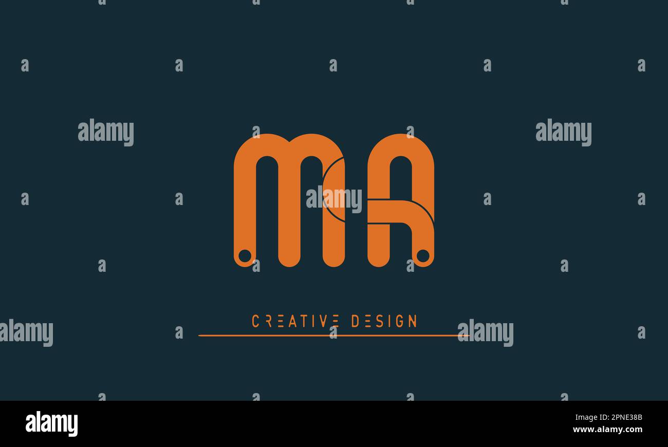 Alphabet letters Modern Creative logo MA , AM Stock Vector Image & Art ...
