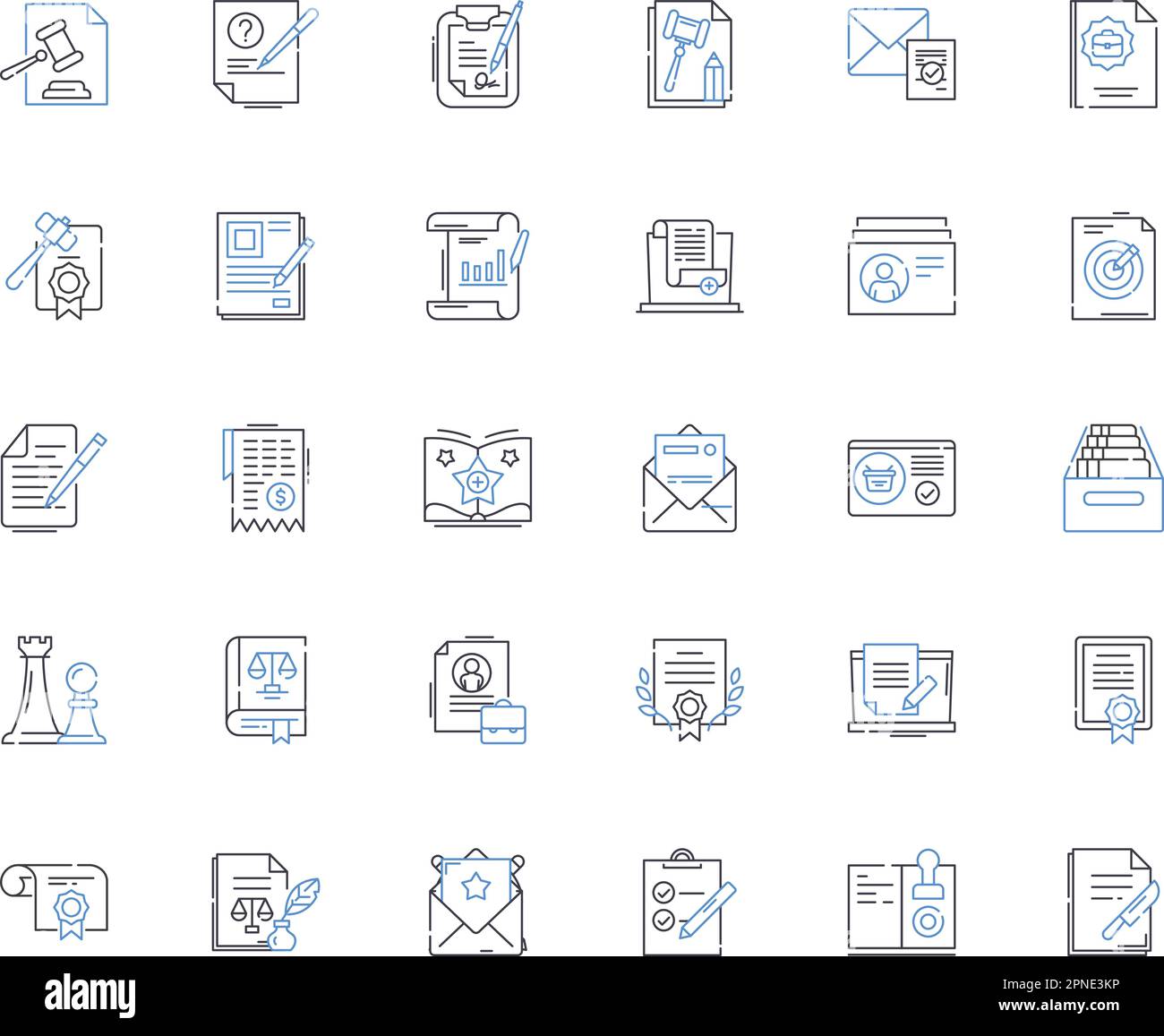 Authentication Line Icons Collection Passwords Biometrics Tokens Identity Security