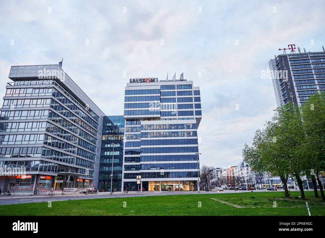 Berlin, Germany. 18th Apr, 2023. "Alstom" is written on the building at ...