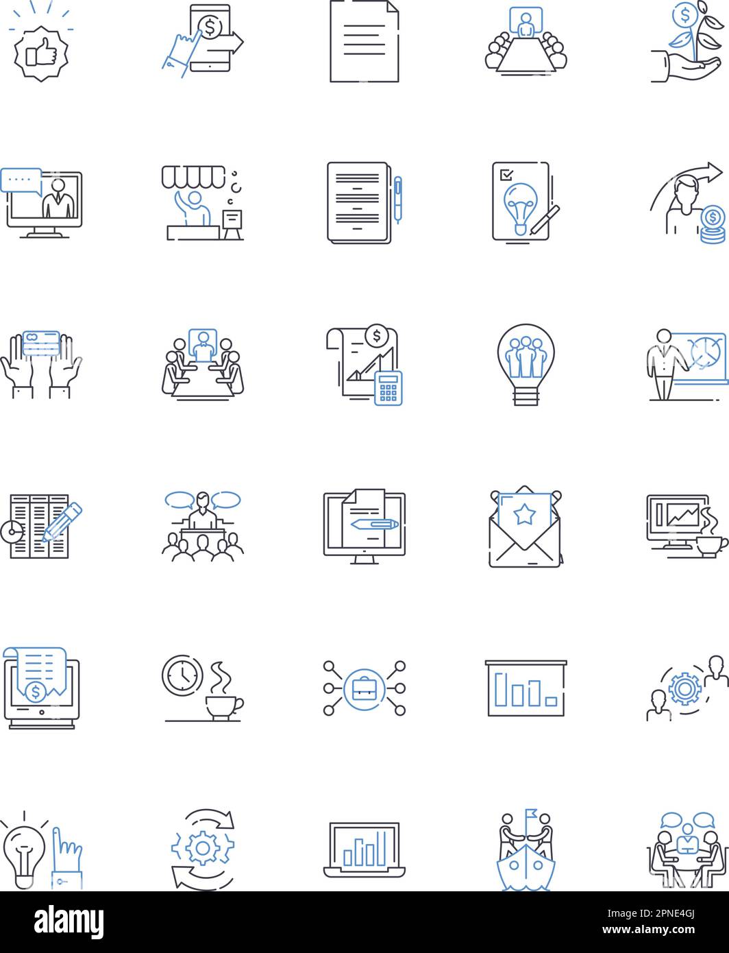 Primary phase line icons collection. Exploration, Learning, Creativity ...