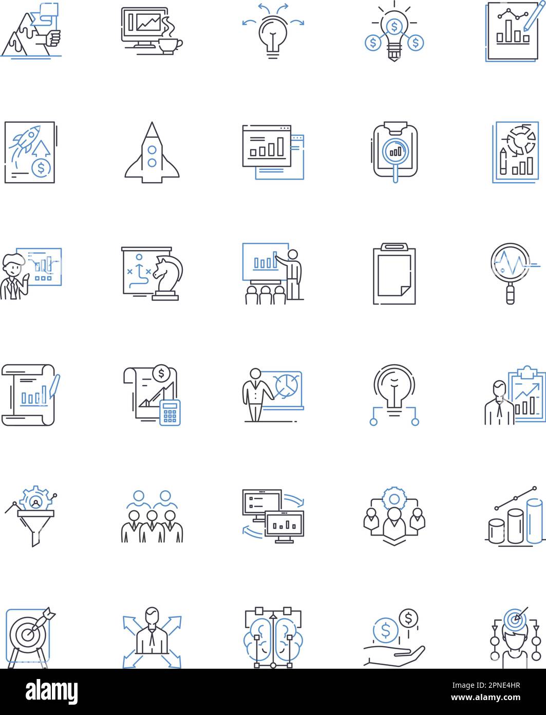 Tactic line icons collection. Strategy, Maneuver, Plan, Scheme ...