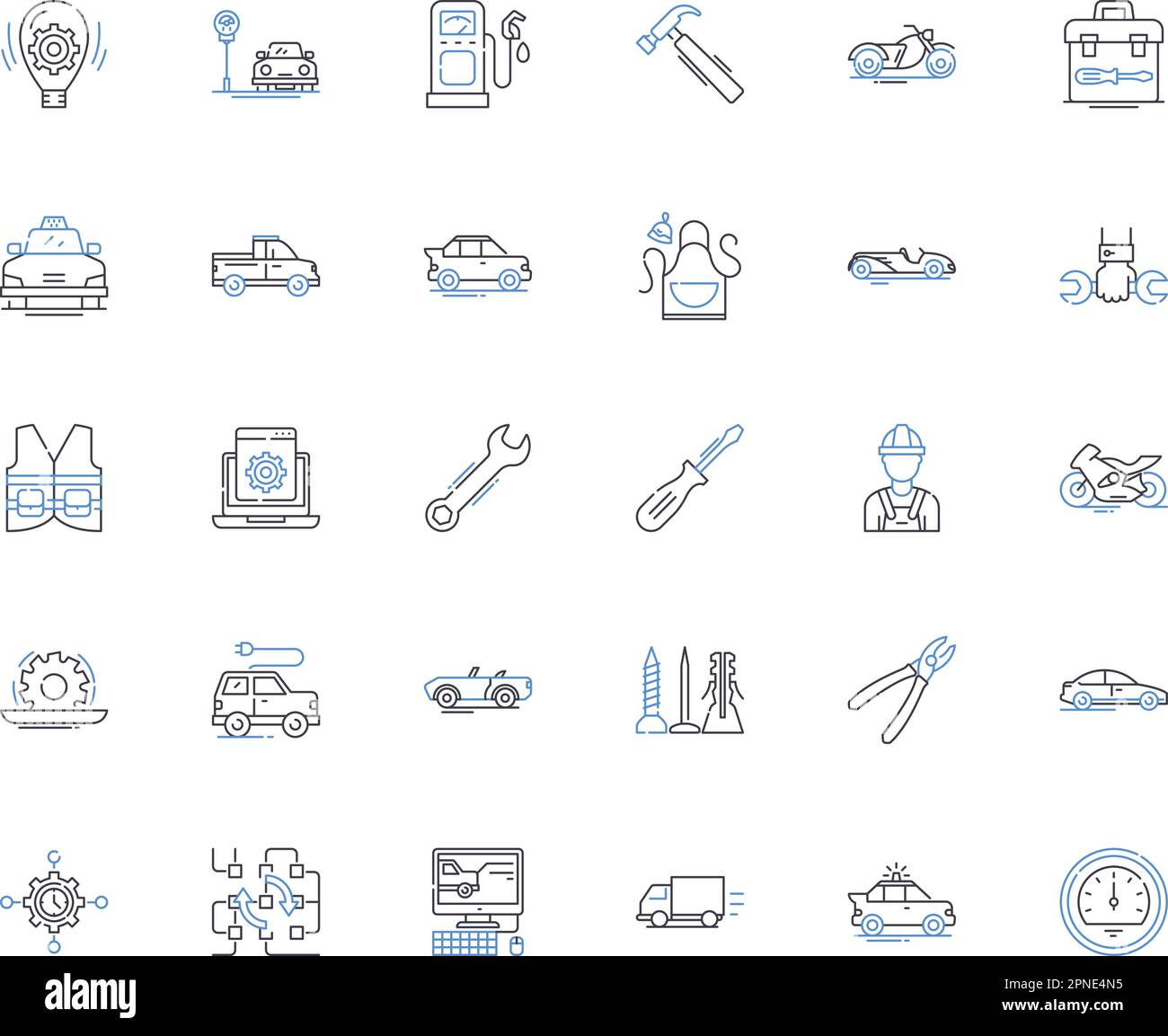 Marketing support line icons collection. Advertising, Branding ... Marketing support line icons collection. Advertising, Branding ...