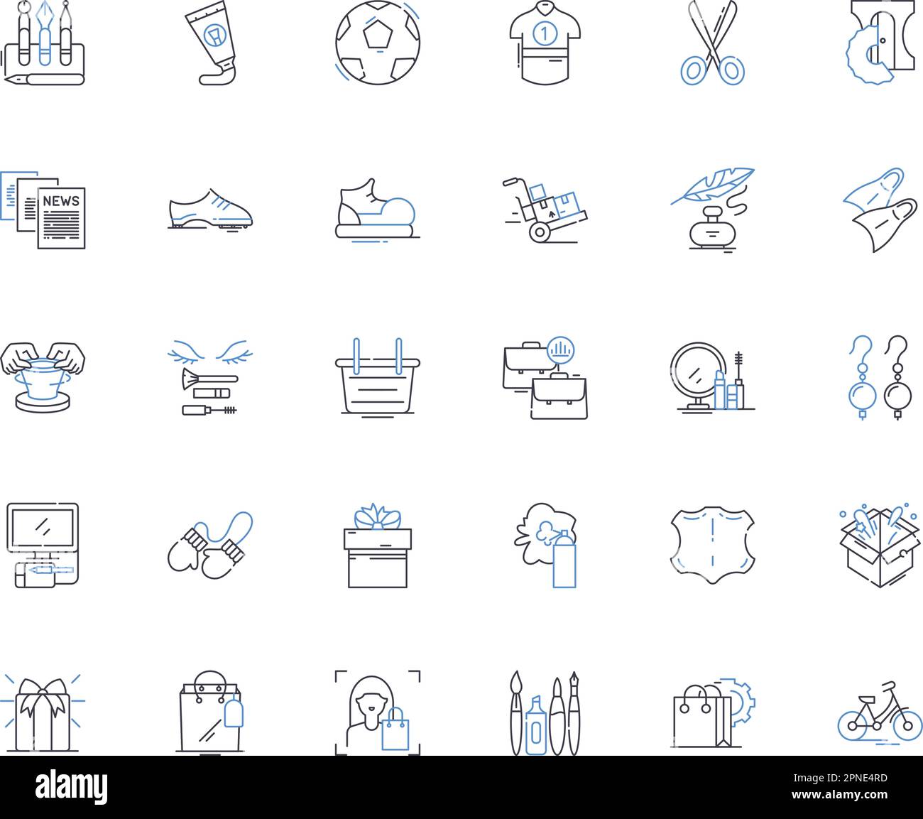 Generation line icons collection. Millennials, Baby Boomers, Gen X ...