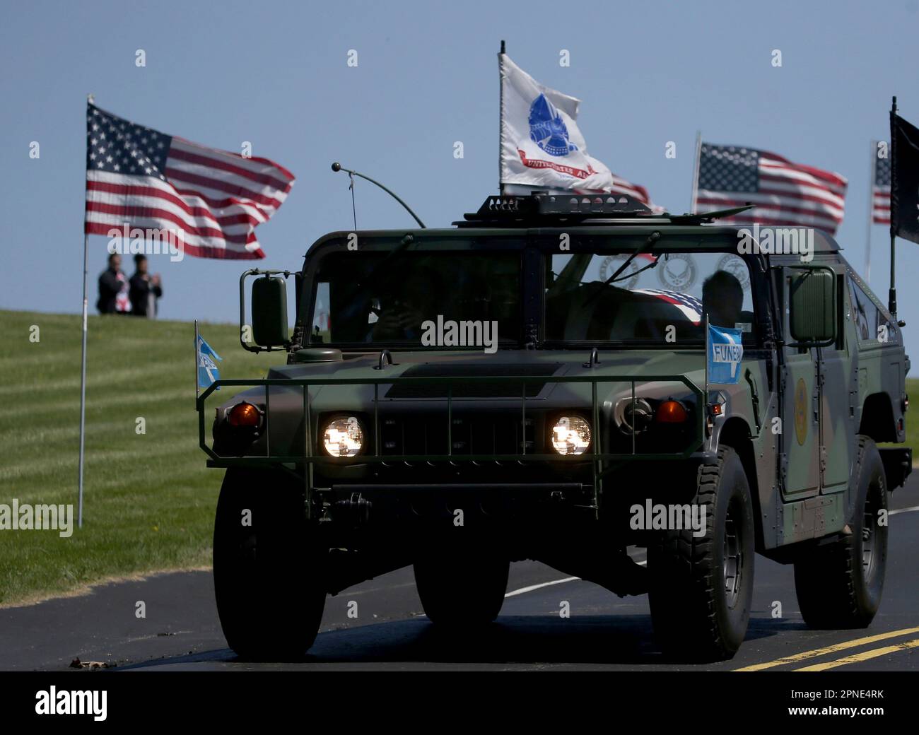 The Honor Ride Humvee carrying the casket U.S. Army Chief Warrant ...