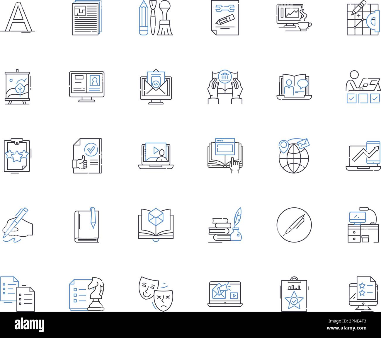 Anthology line icons collection. Collection, Compilation, Assortment ...