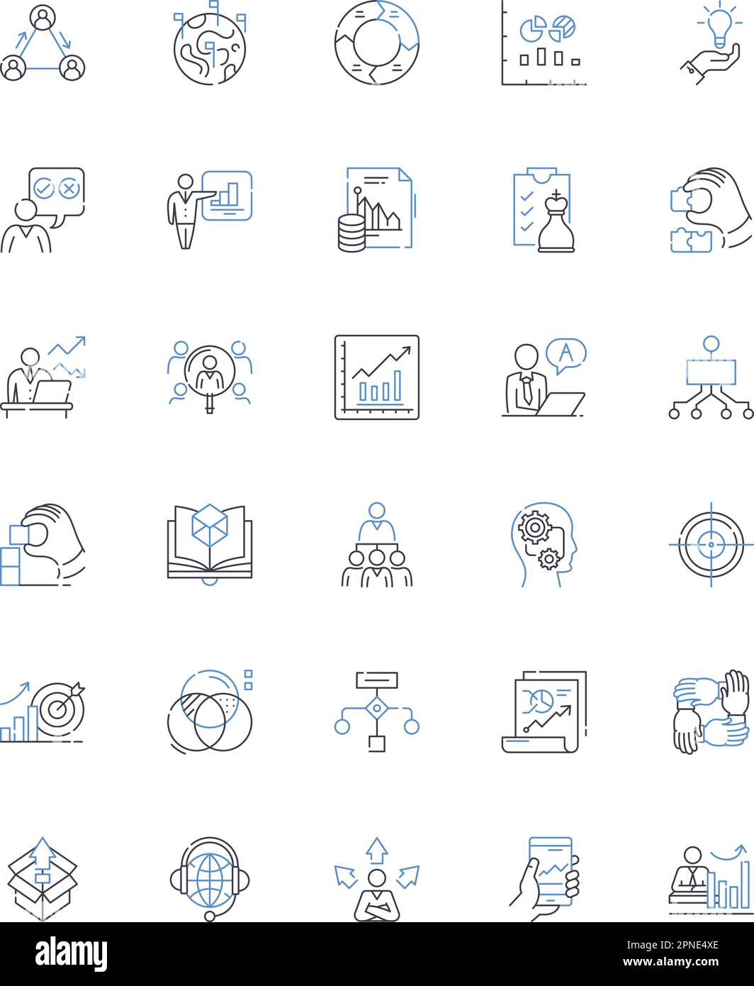 Financial management line icons collection. Budgeting, Expense ... Financial management line icons collection. Budgeting, Expense ...