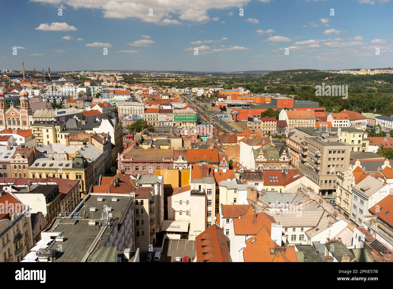 PILSEN, CZECH REPUBLIC, EUROPE - Residential and commercial areas Stock ...
