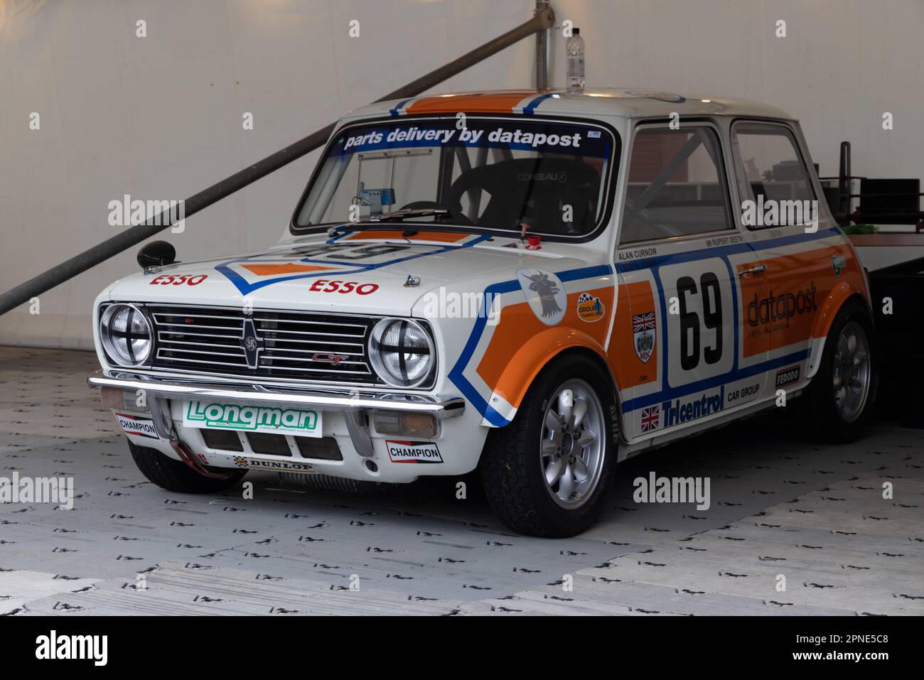 Race cars in the paddock at the goodwood members meeting 80 hi-res ...