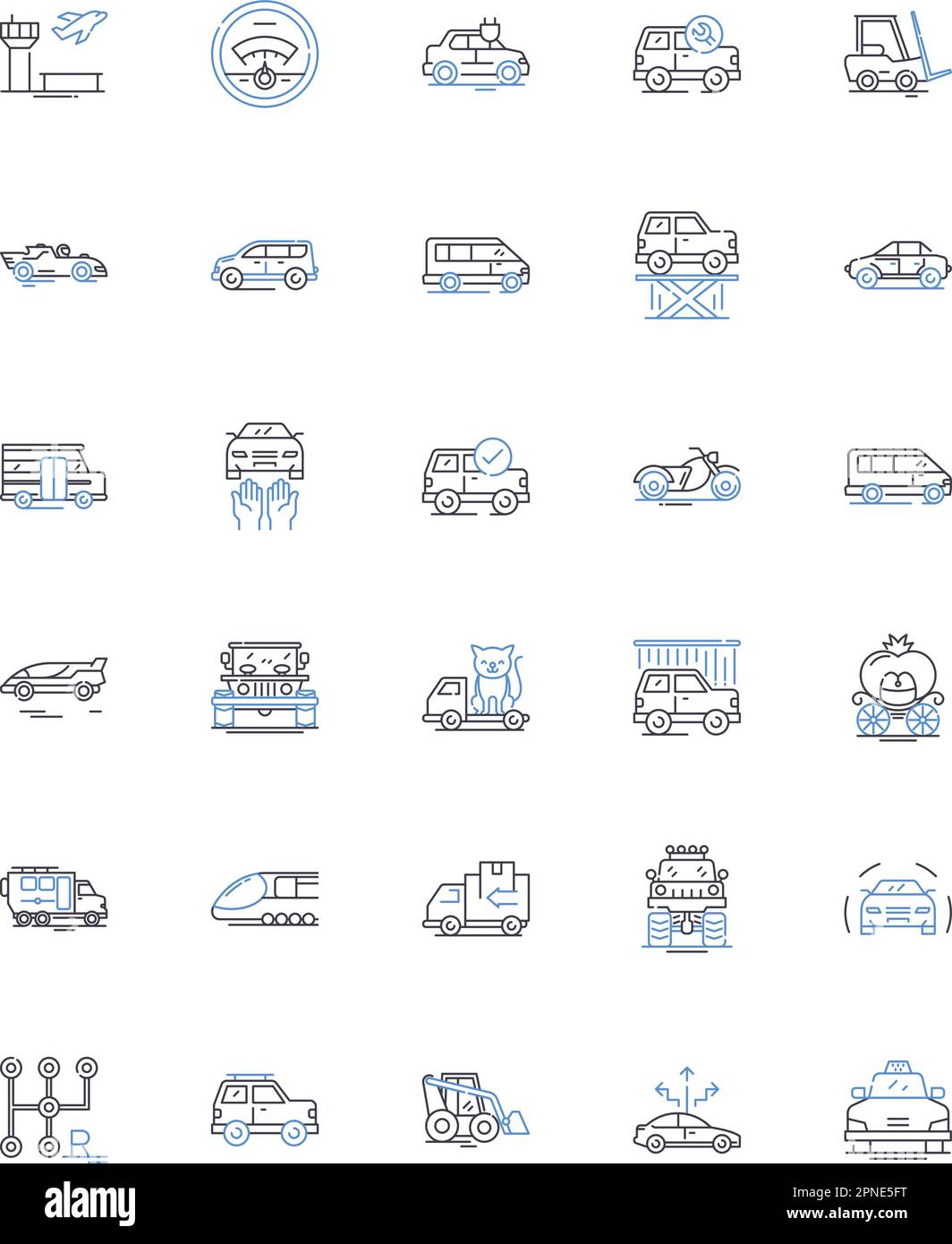 Cargo line icons collection. Shipment, Freighter, Container, Bulk ...