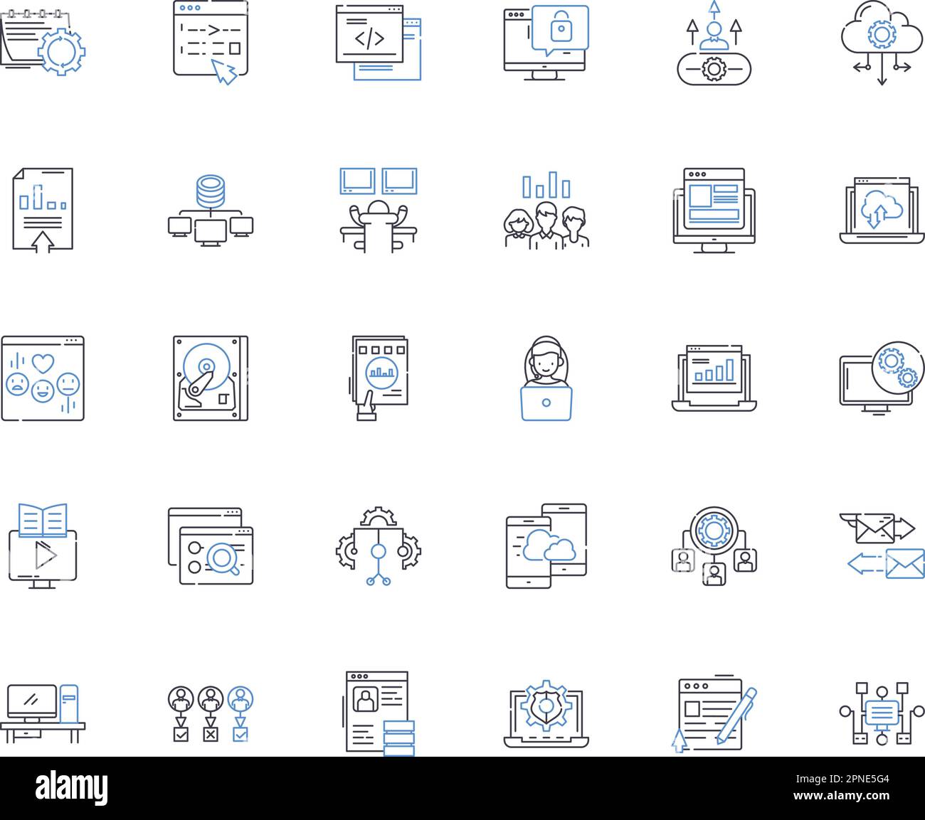 Online selling line icons collection. E-commerce, Marketplace, Internet ...