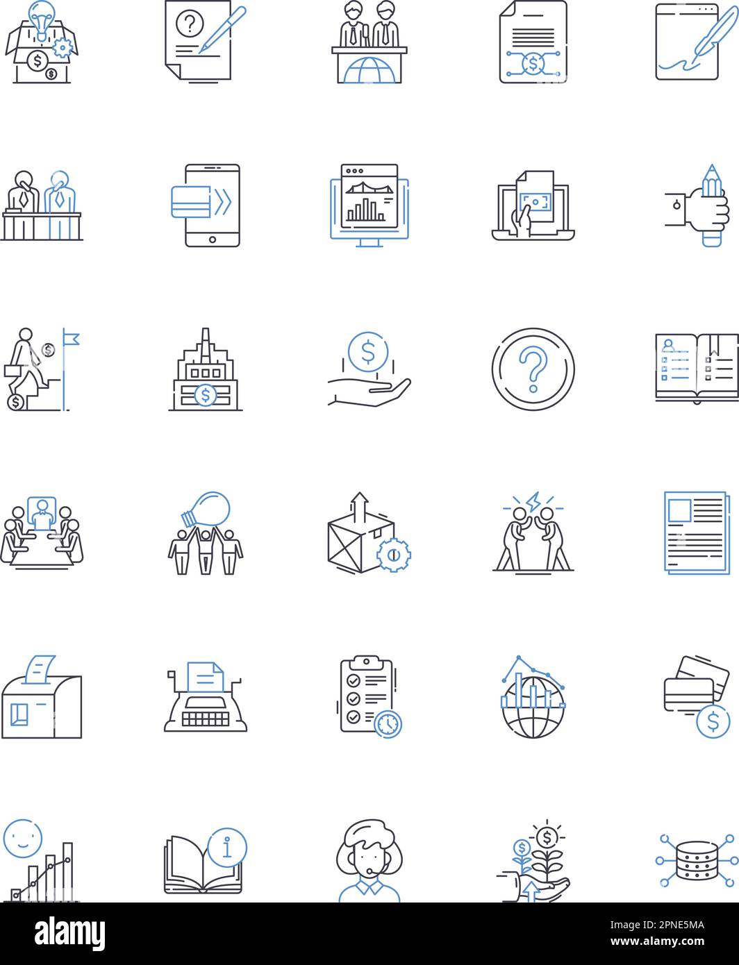 Commodity trading line icons collection. Futures, Options, Hedging ...