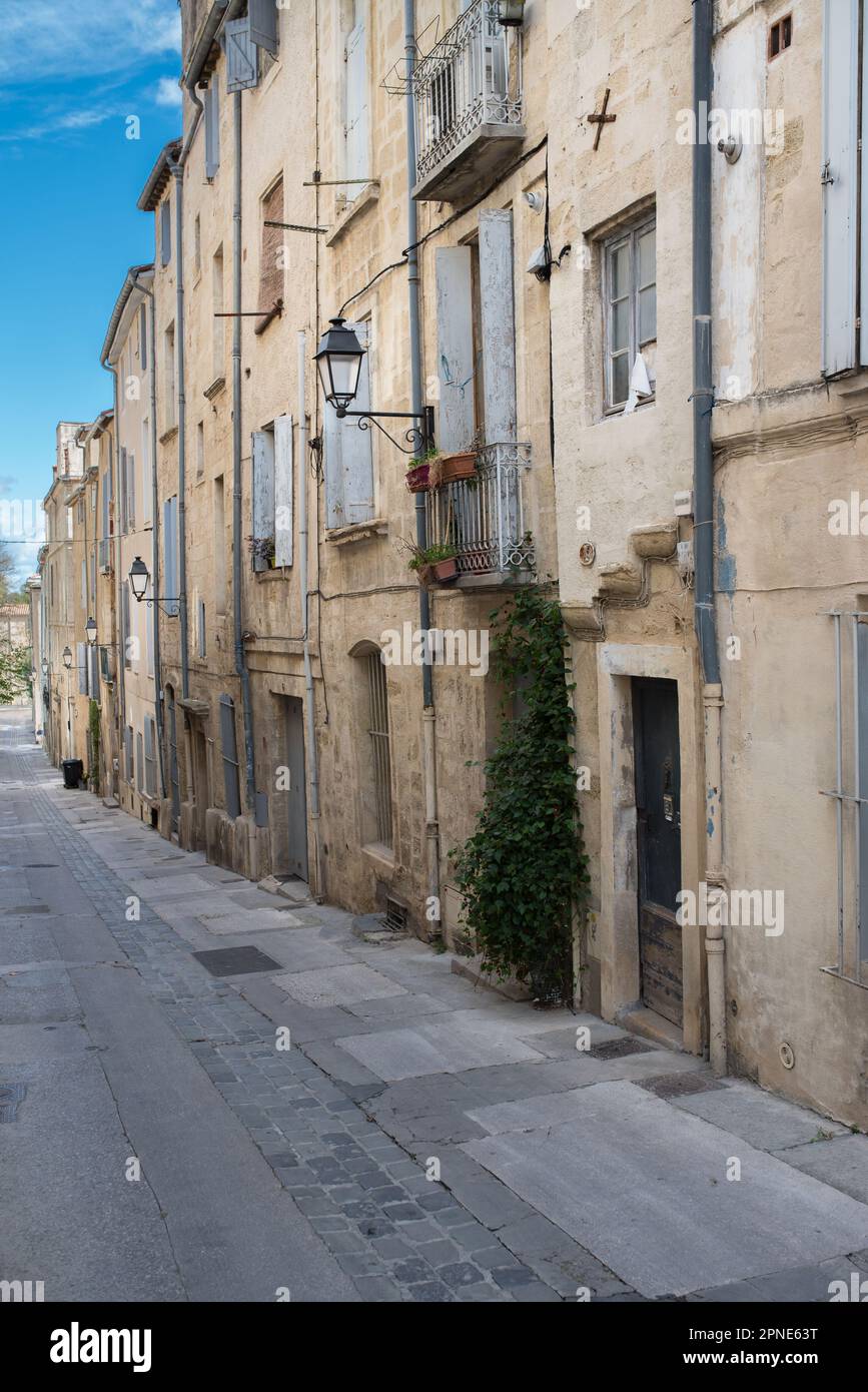 Medieval street in the city center of Montpellier Stock Photo - Alamy
