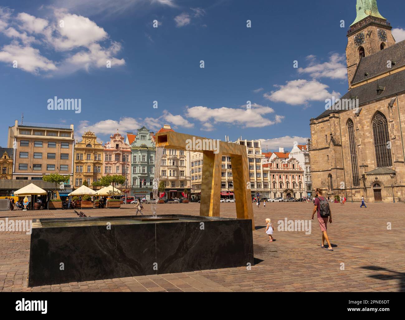 PILSEN, CZECH REPUBLIC, EUROPE - The Cathedral of St. Bartholomew, a ...