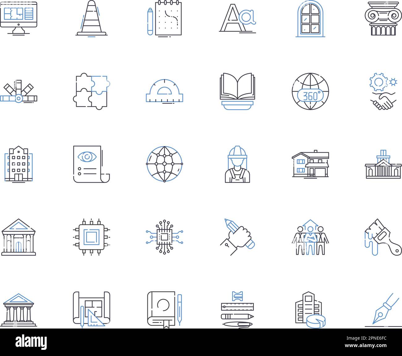 Chemistry science line icons collection. Molecules, Atoms, Compounds ...
