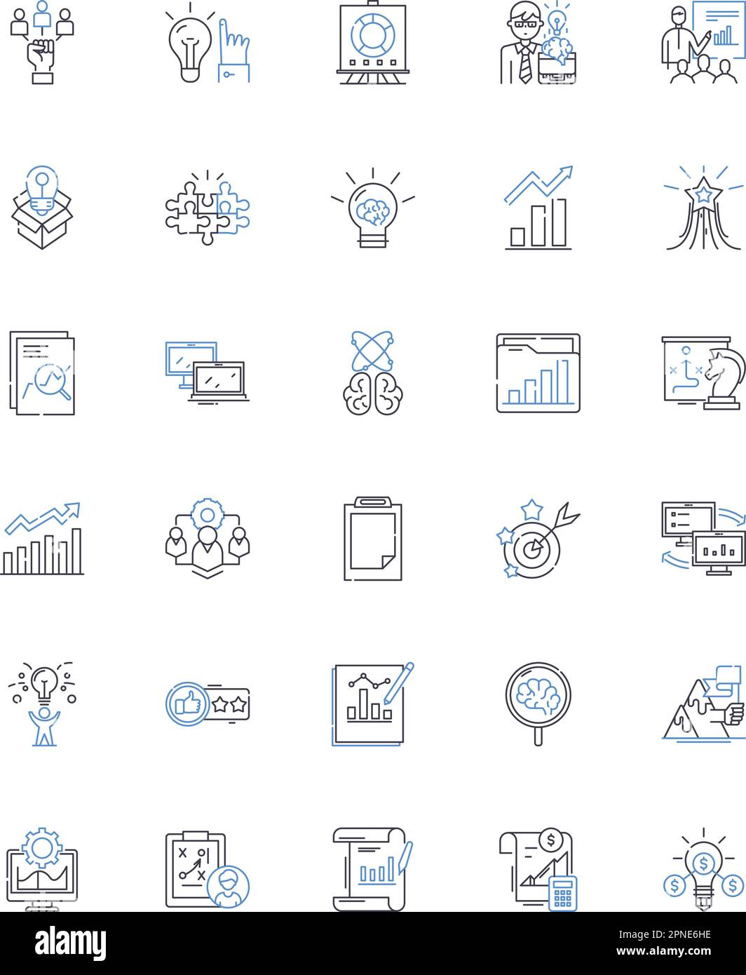 Resource Allocation Line Icons Collection Allocation Planning
