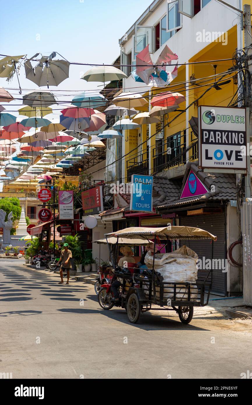 Umbrellas on Street 278, Phnom Penh, Cambodia Stock Photo - Alamy