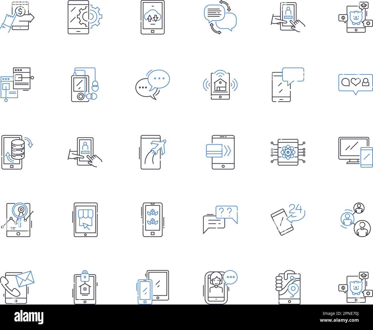 Compact line icons collection. Tiny, Portable, Sleek, Modern, Efficient ...