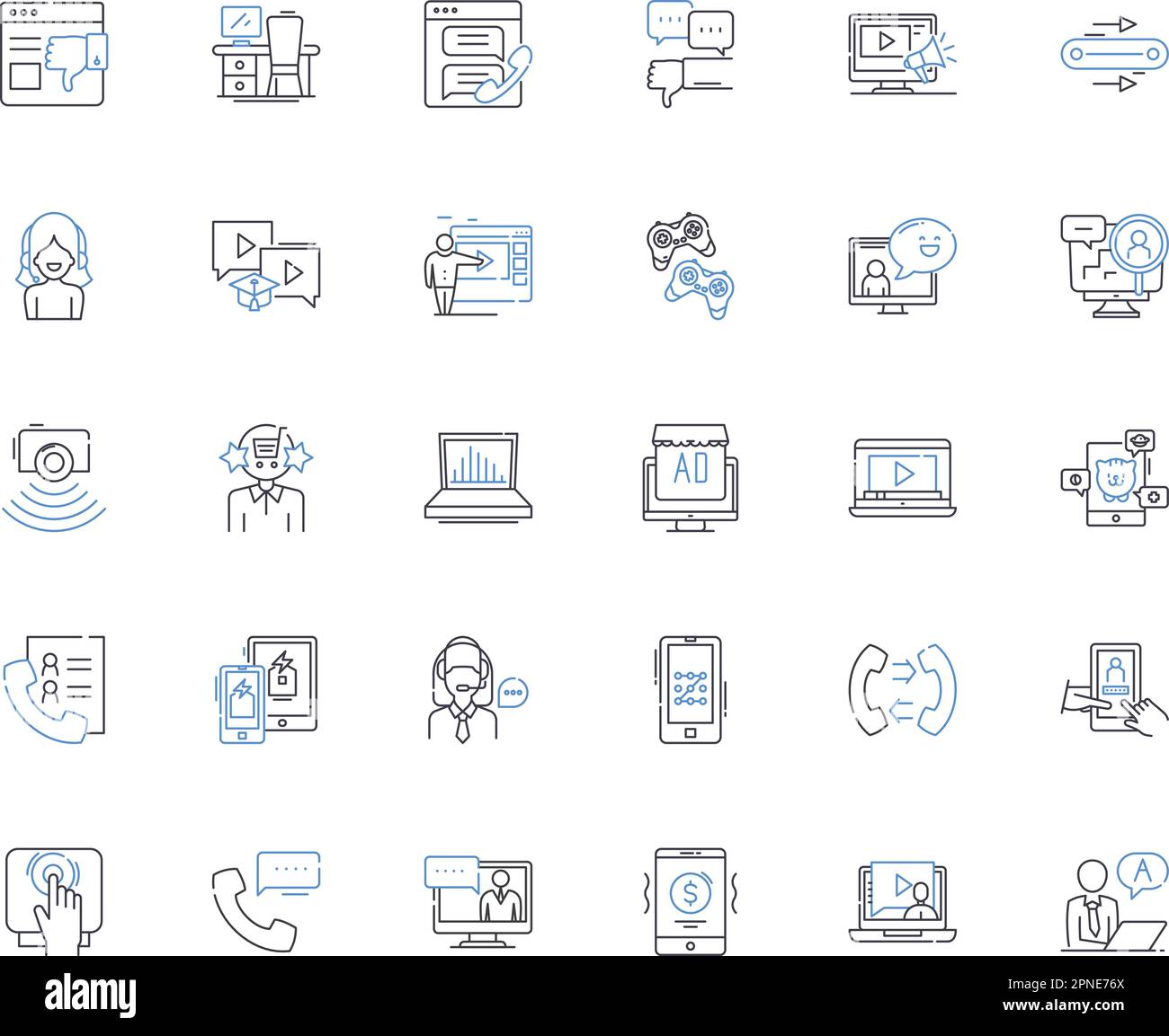 Melody line icons collection. Rhythm, Harmony, Tune, Music, Song, Notes ...