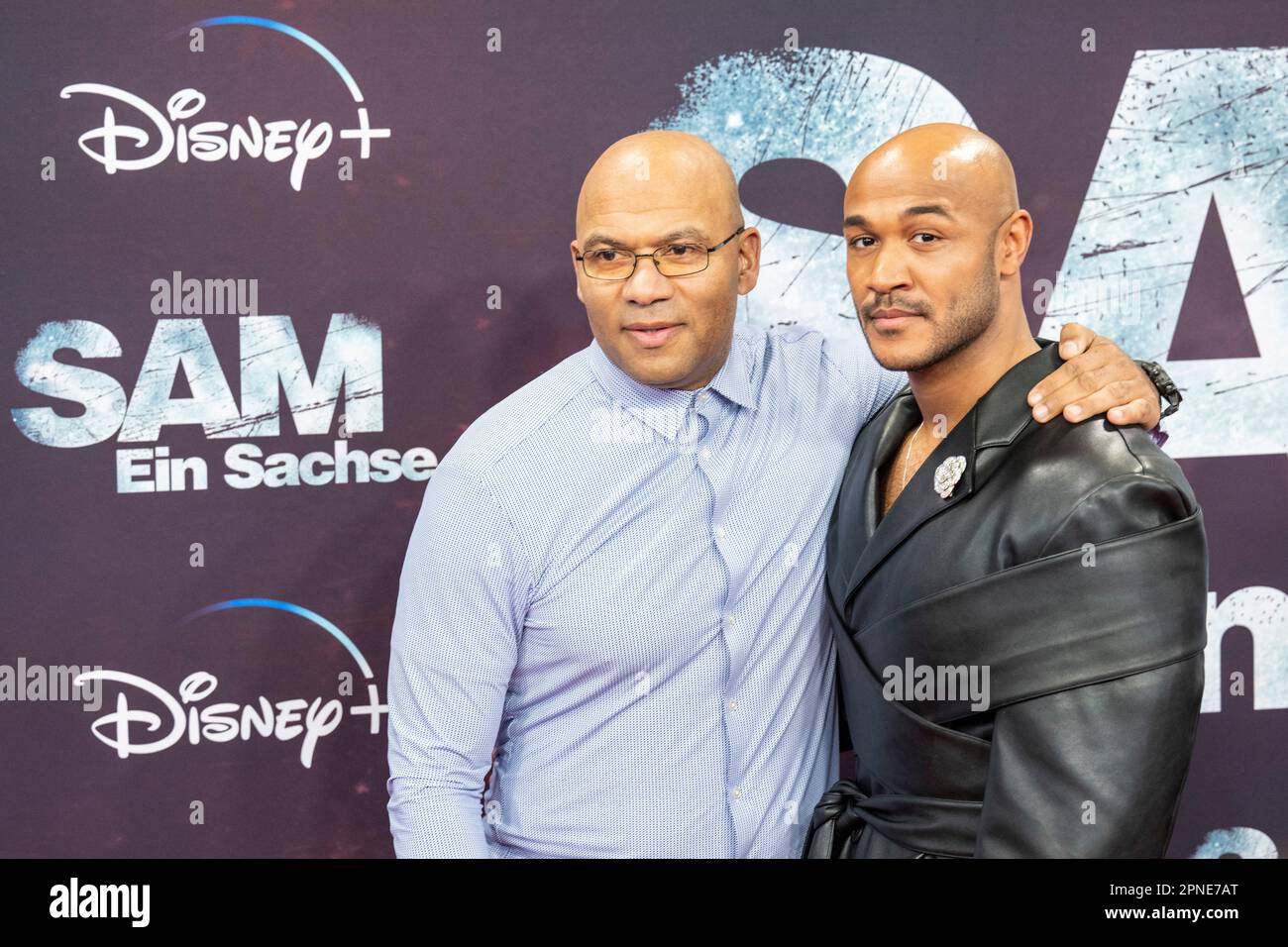 Berlin, Germany. 18th Apr, 2023. Samuel Meffire, protagonist (l), and ...