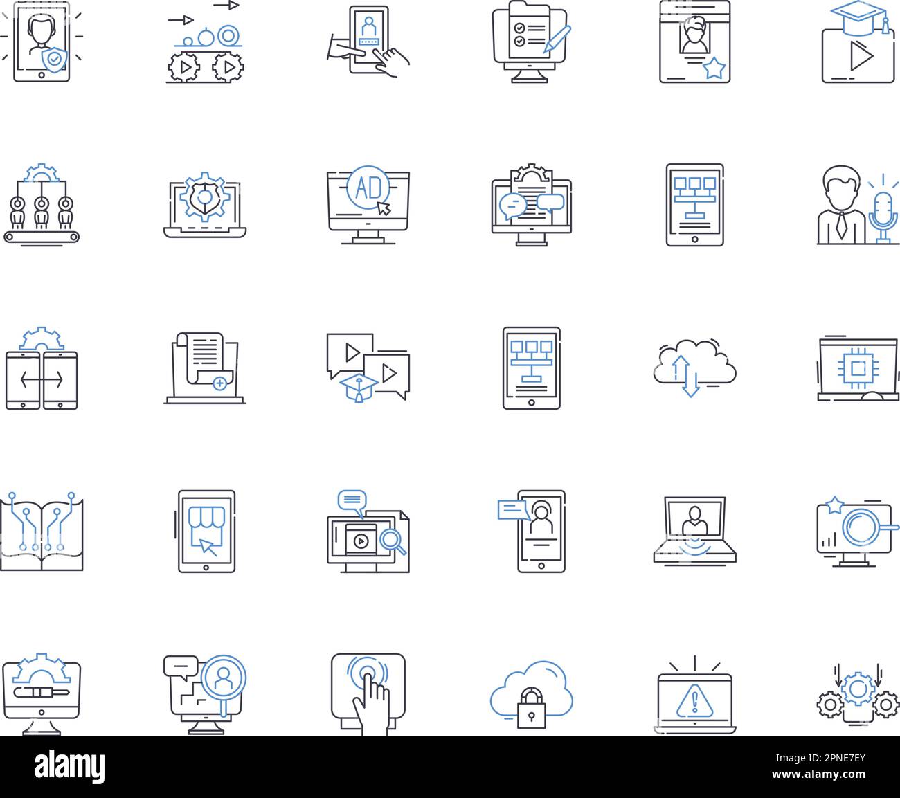 smart watch line icons collection. Wearable, Fitness, Technology ...