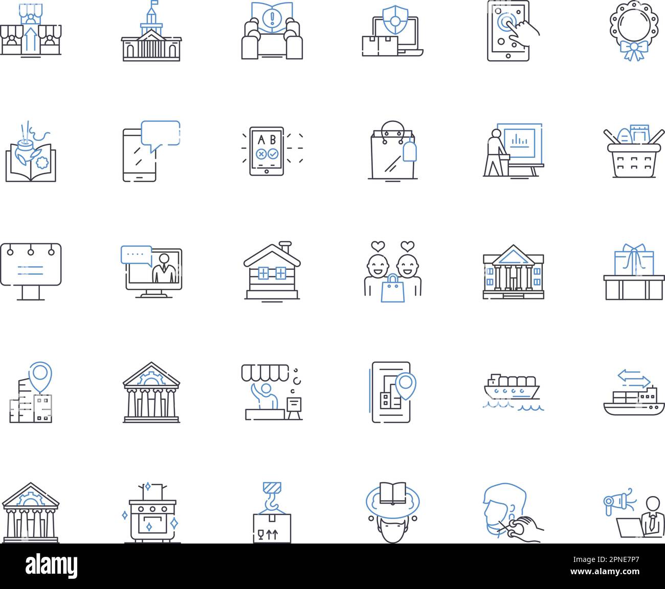City bus line icons collection. Commute, Transportation, Ride, Transit ...