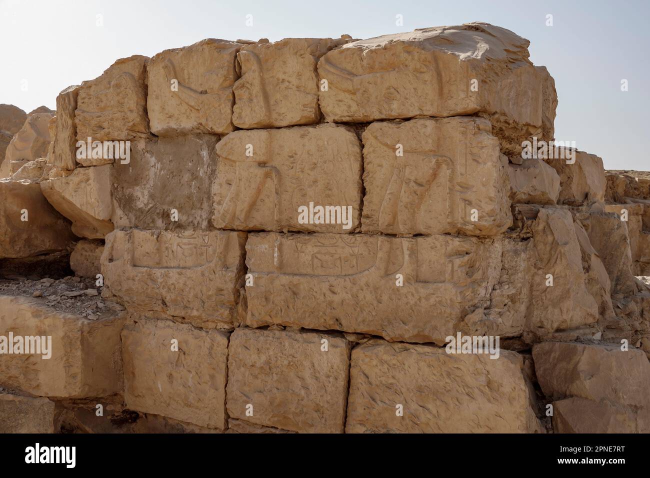 Ramesses II limestone 'temple of the monkeys' Kom el Sultan, Abydos ...