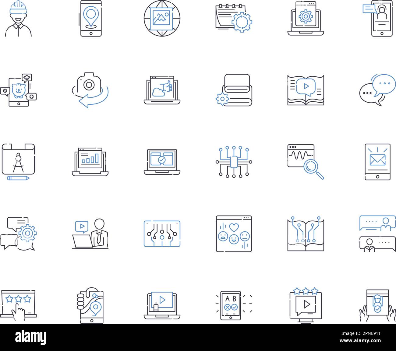 Food and cuisine line icons collection. Savory, Spicy, Sweet, Bitter ...