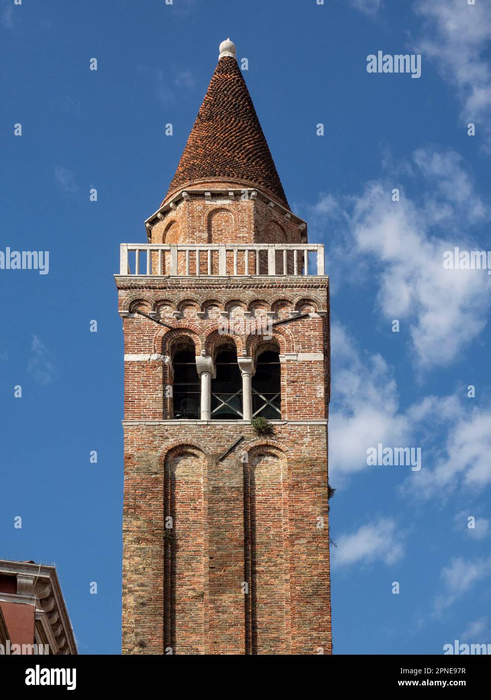 VENICE, ITALY - SEPTEMBER 12, 2017: The Bell Tower of the Chiesa di San ...