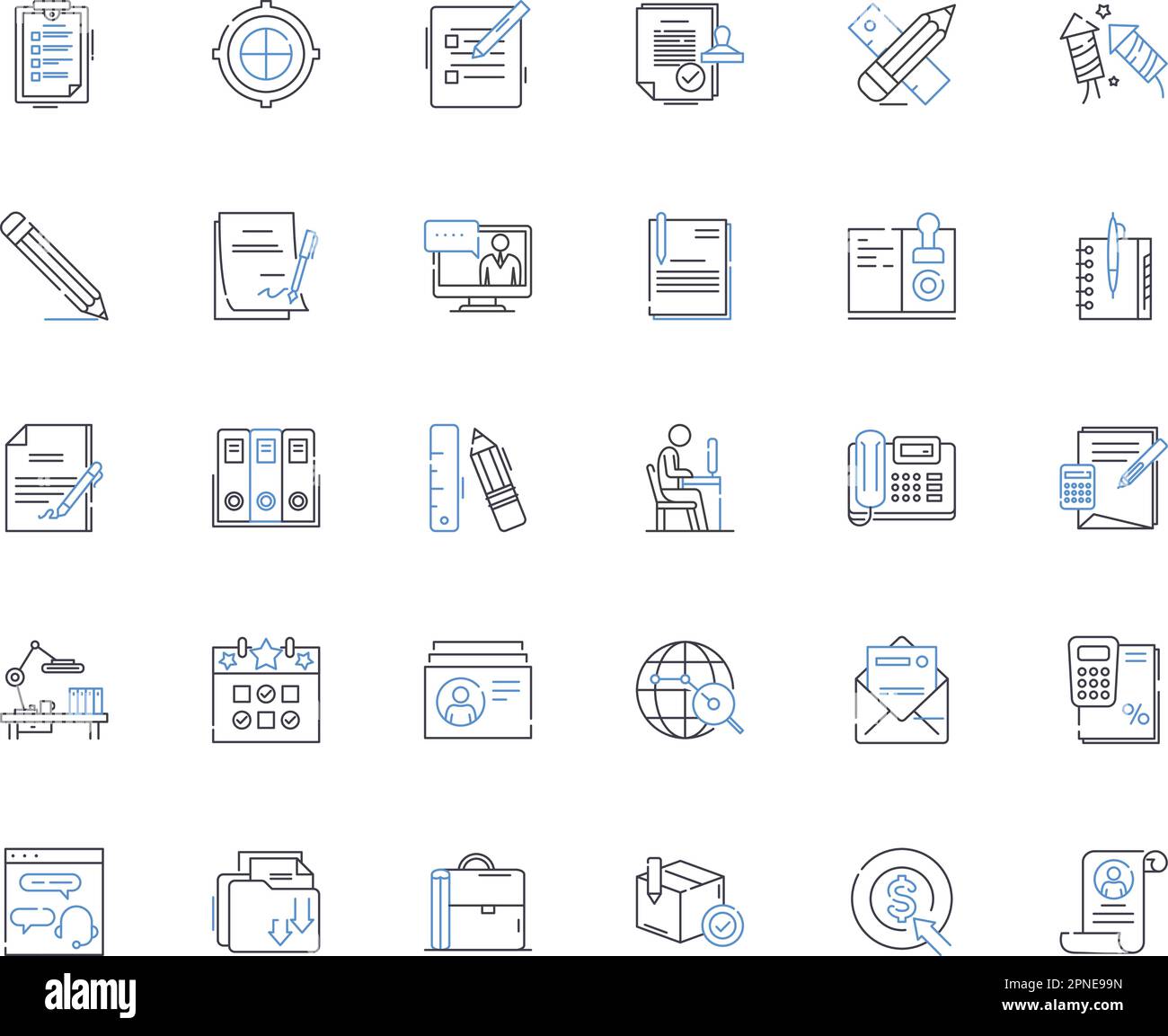 Trade Center line icons collection. Commerce, Business, Exchange ...