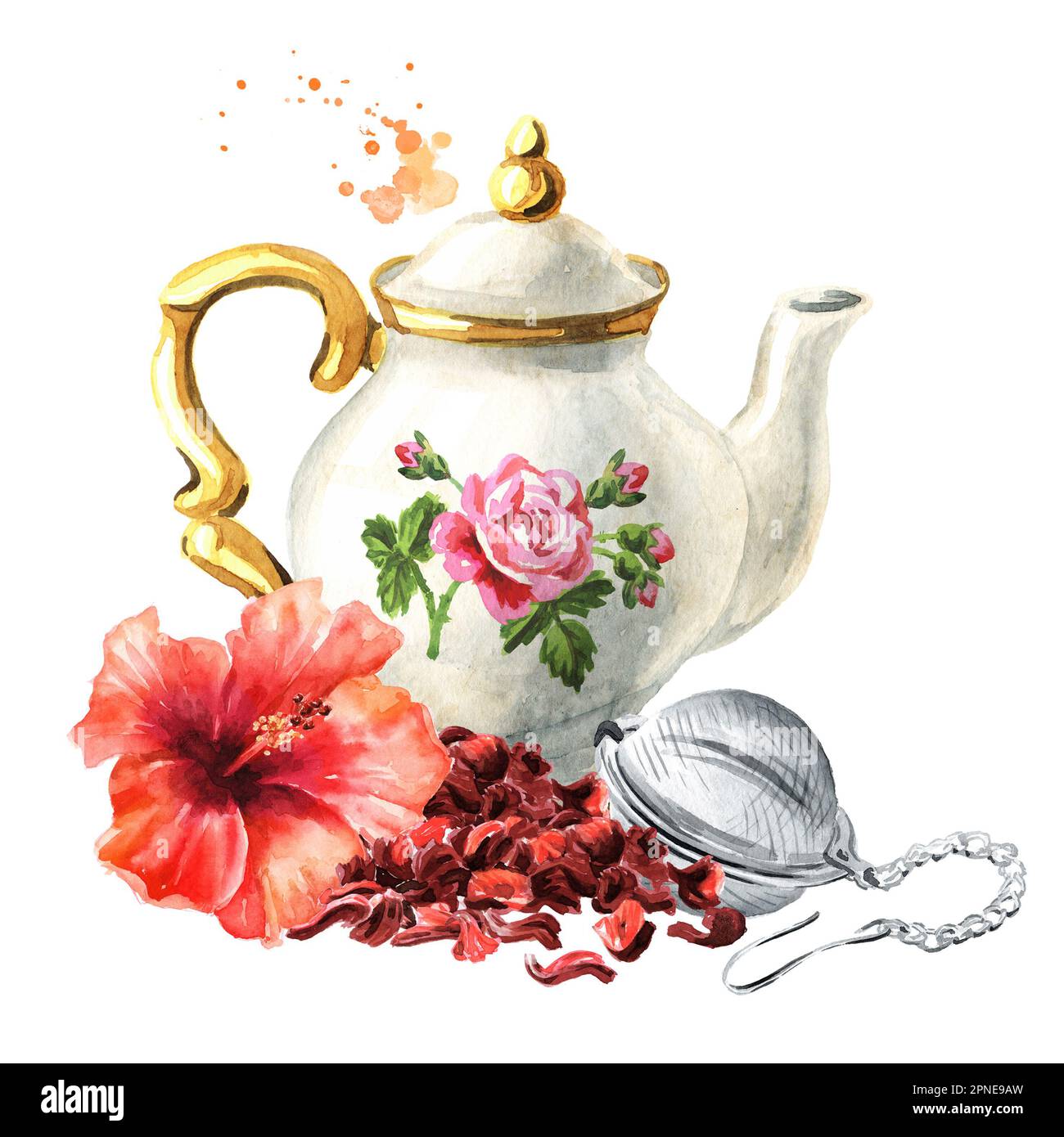 Hibiscus tea ice Cut Out Stock Images & Pictures - Alamy