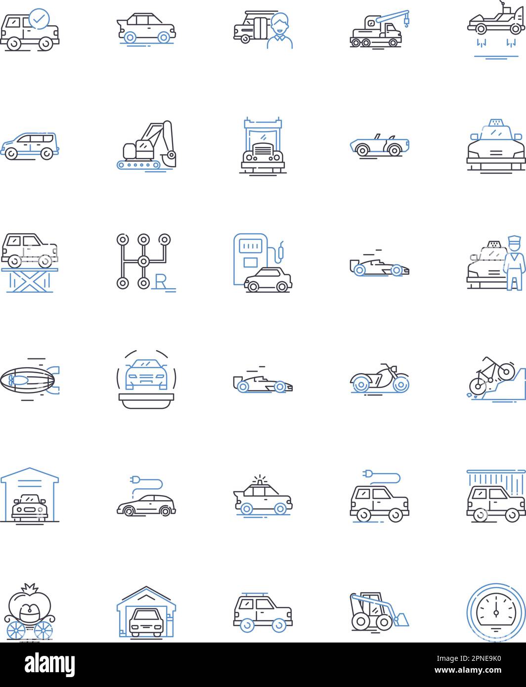 Logistics services line icons collection. Shipping, Transportation ...
