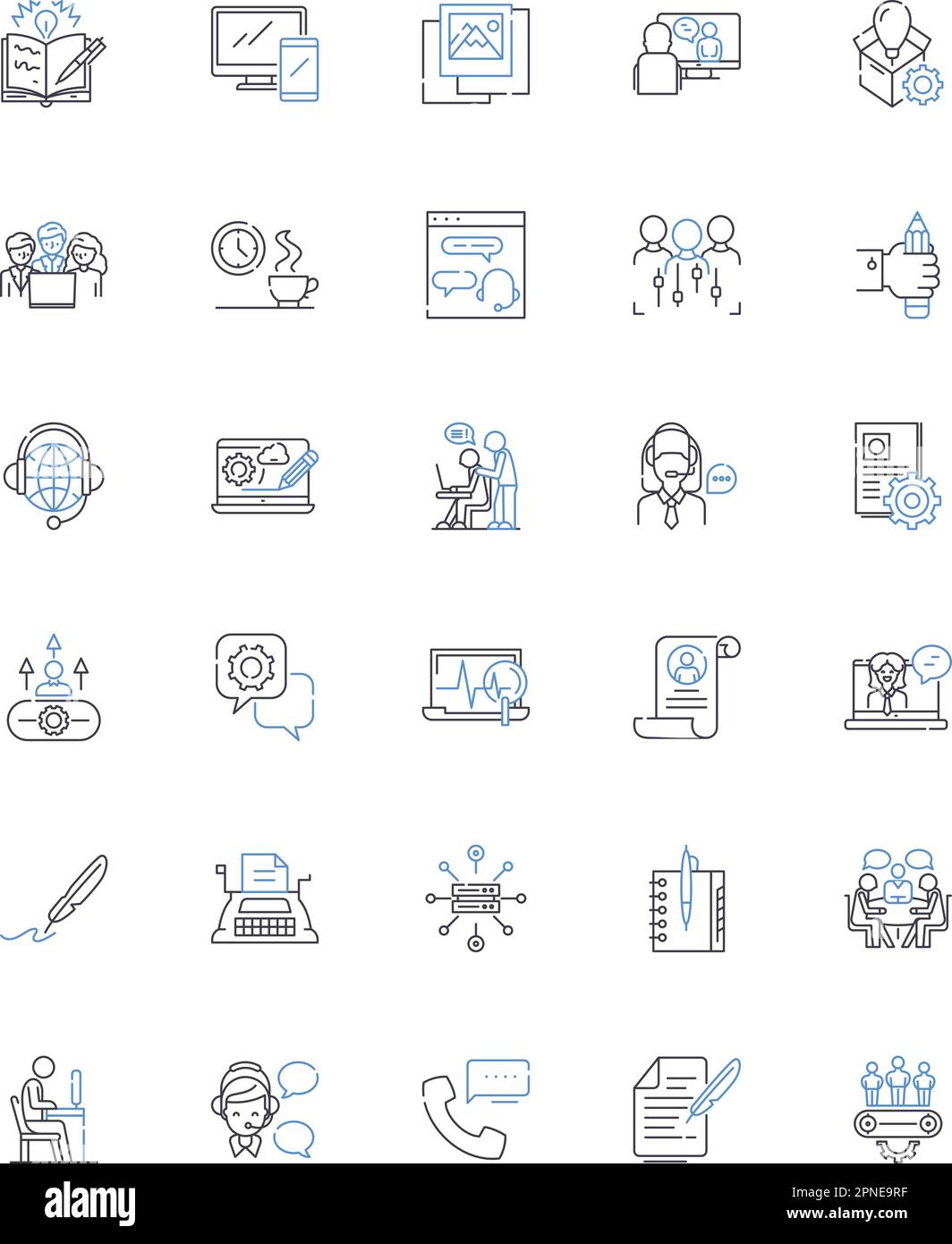 Running establishment line icons collection. Marathon, Sprint, Trail ...