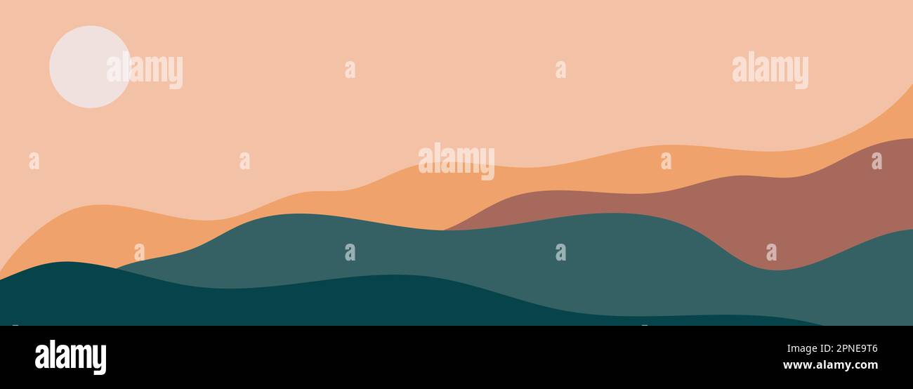 Abstract landscape background. Vector illustration Stock Vector Image ...