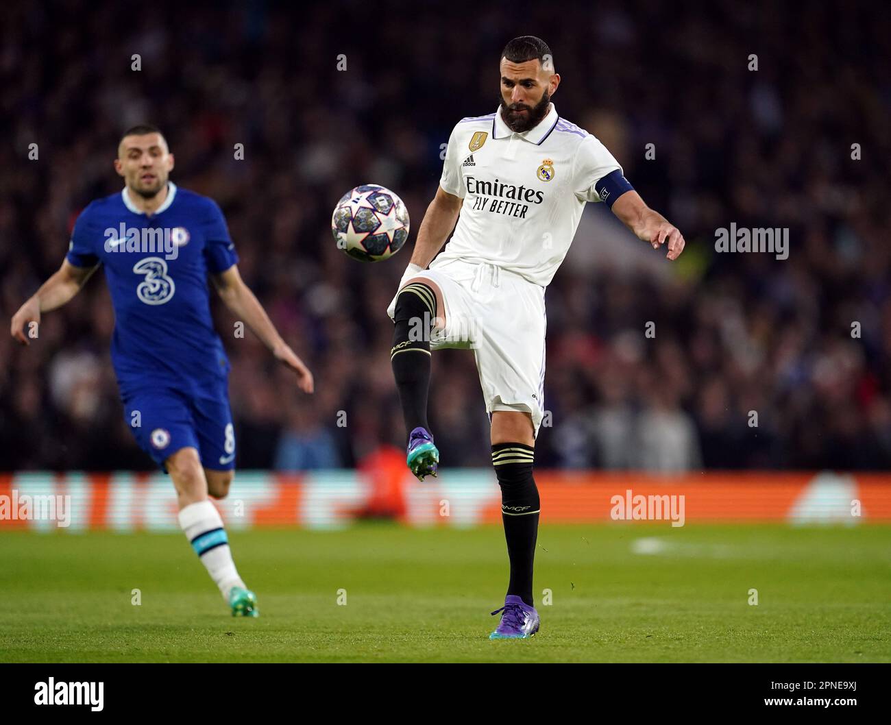 Real Madrid's Karim Benzema in action during the UEFA Champions League ...