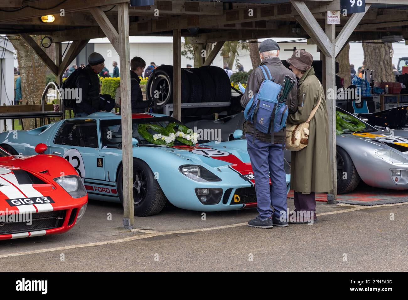 April 2023 - Race cars in the paddock at the Goodwood Members Meeting ...