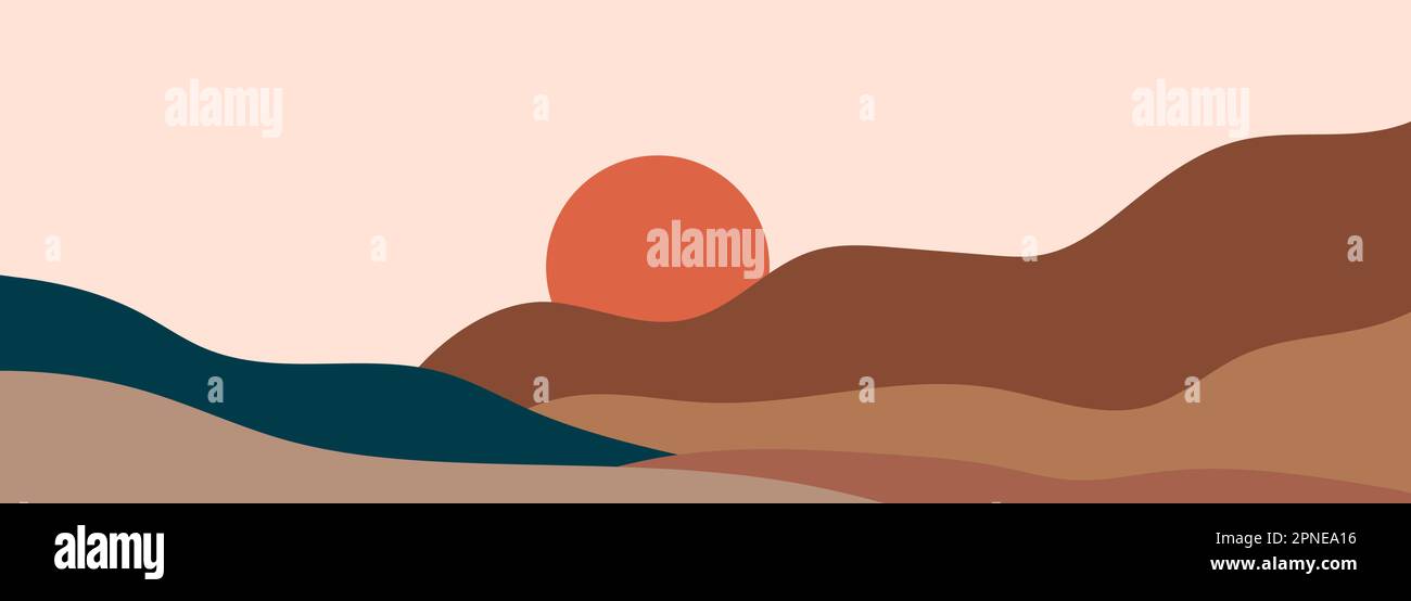 Colorful abstract landscape background. Design for prints, poster ...