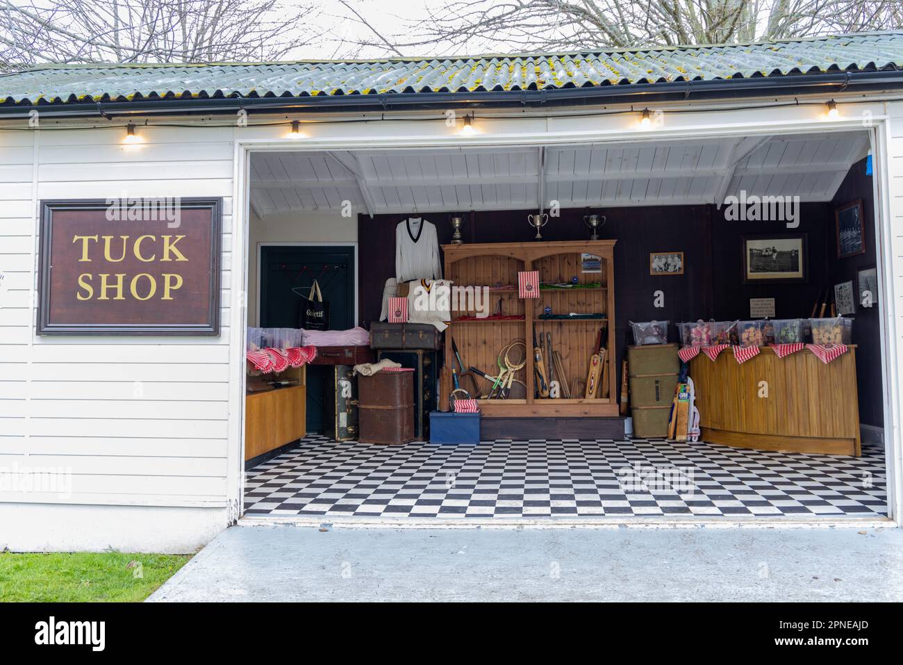 April 2023 - The tuck shop at Goodwood Members Meeting 80 Stock Photo - Alamy